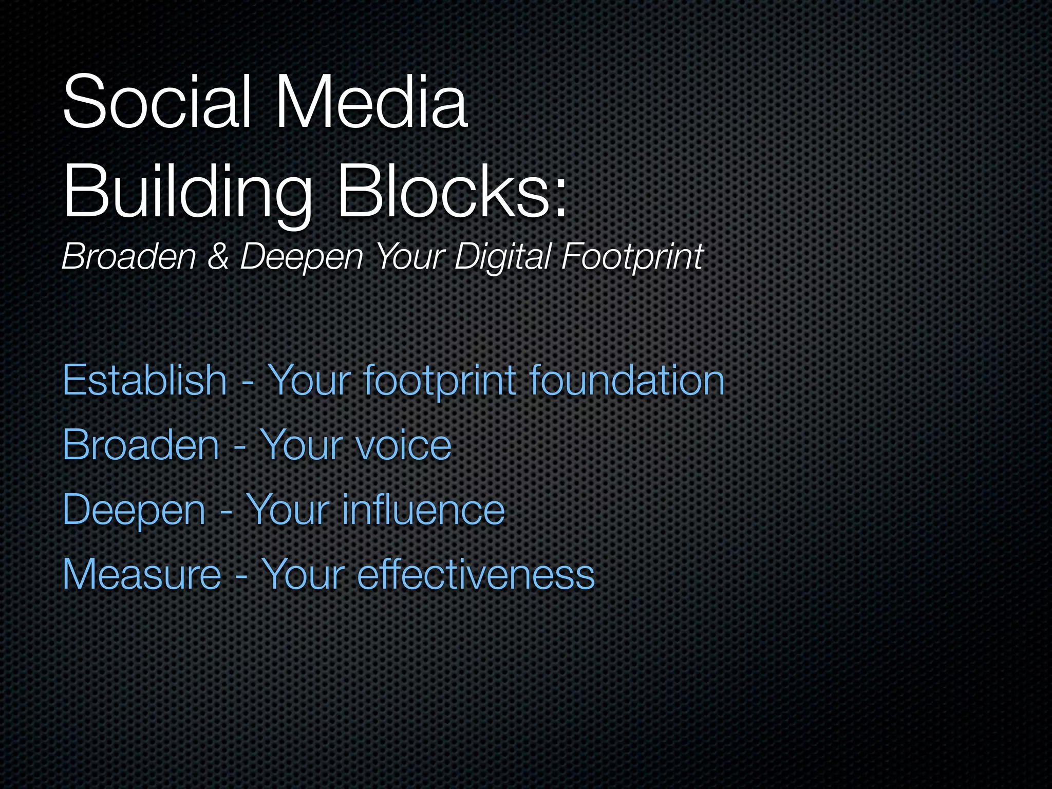 Social Media Building Blocks | KEY