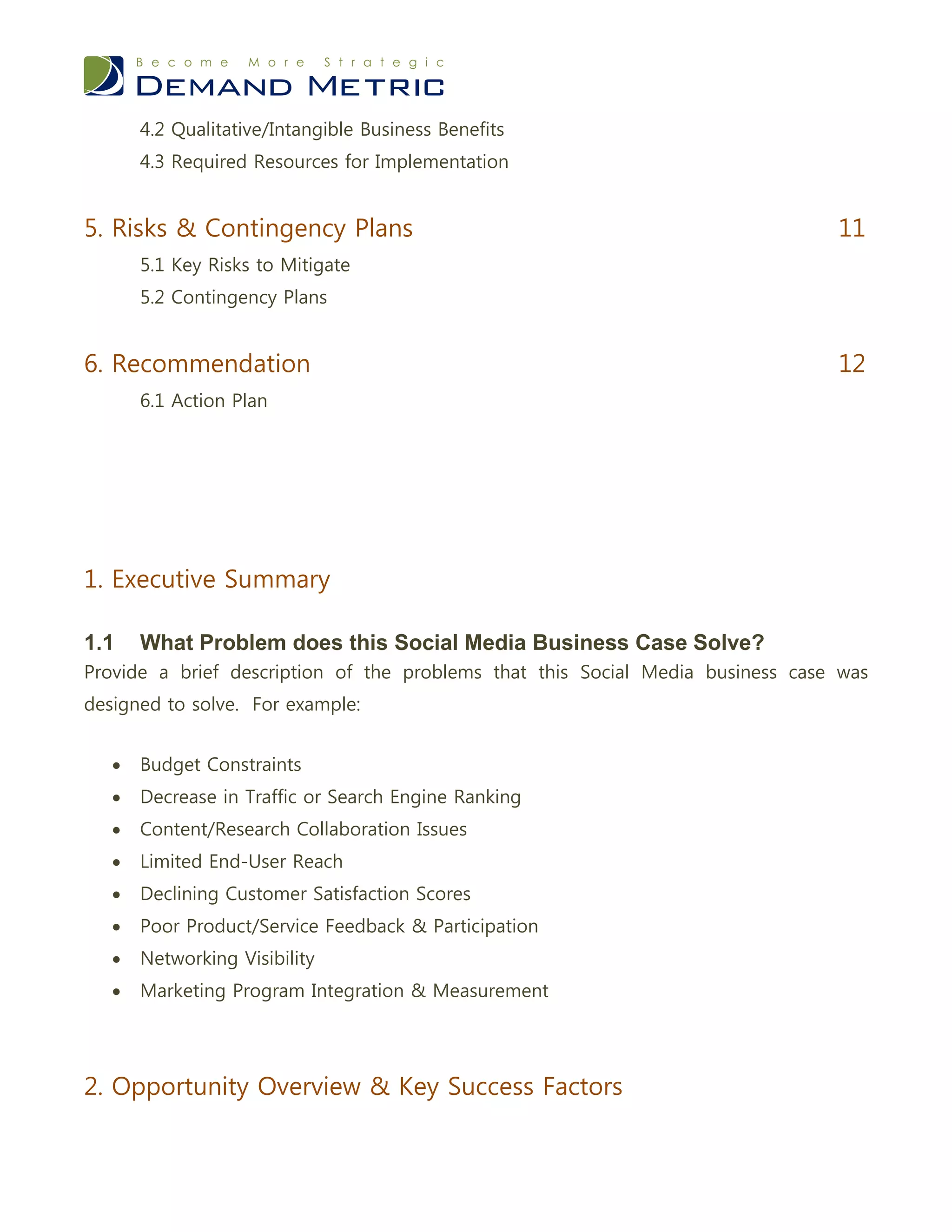 Social Media Business Case | PDF