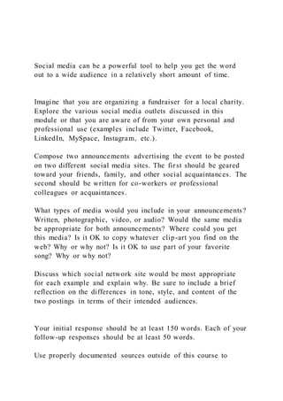 Social media can be a powerful tool to help you get the word out | PDF