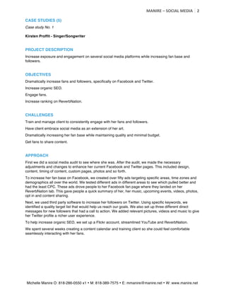 Manire Social Media Case Studies | PDF