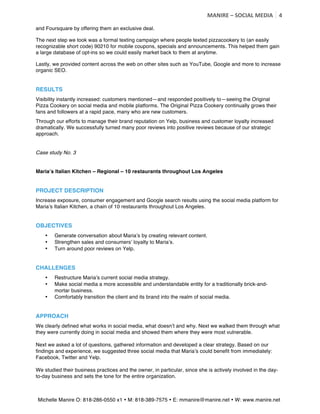 Manire Social Media Case Studies | PDF