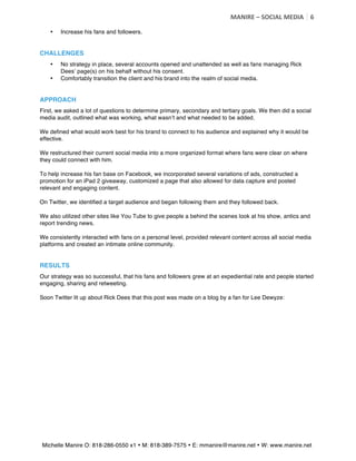 Manire Social Media Case Studies | PDF