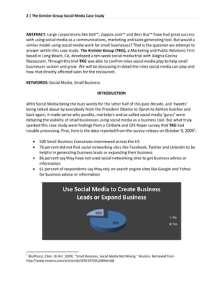 Social Media Case Study | PDF