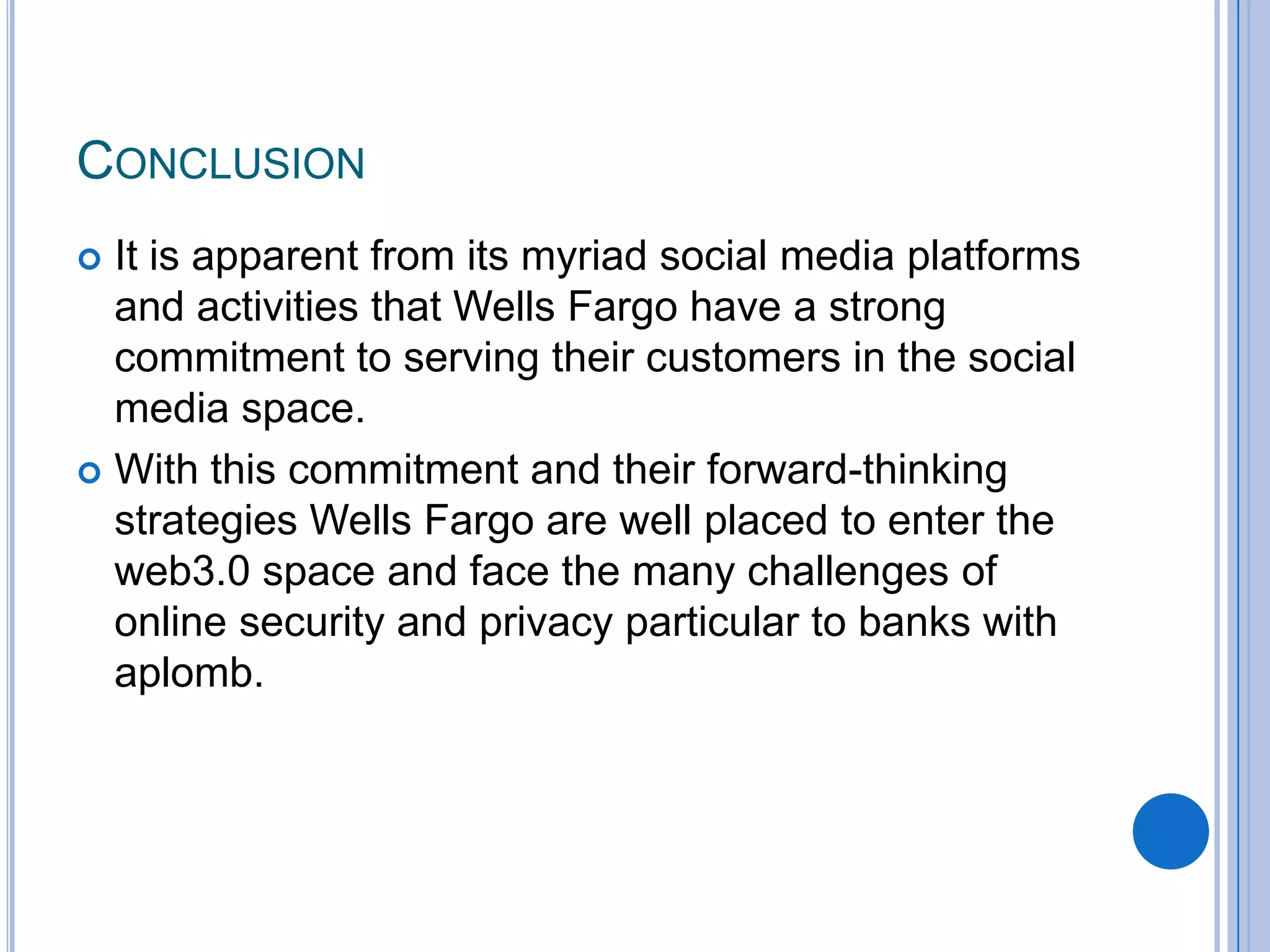 Wells Fargo Social Media Case Study | PPTX