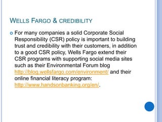Wells Fargo Social Media Case Study | PPTX