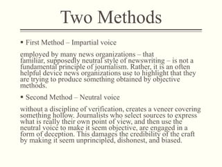 Kamsa T The Elements of Journalism Chapter 4 | PPTX