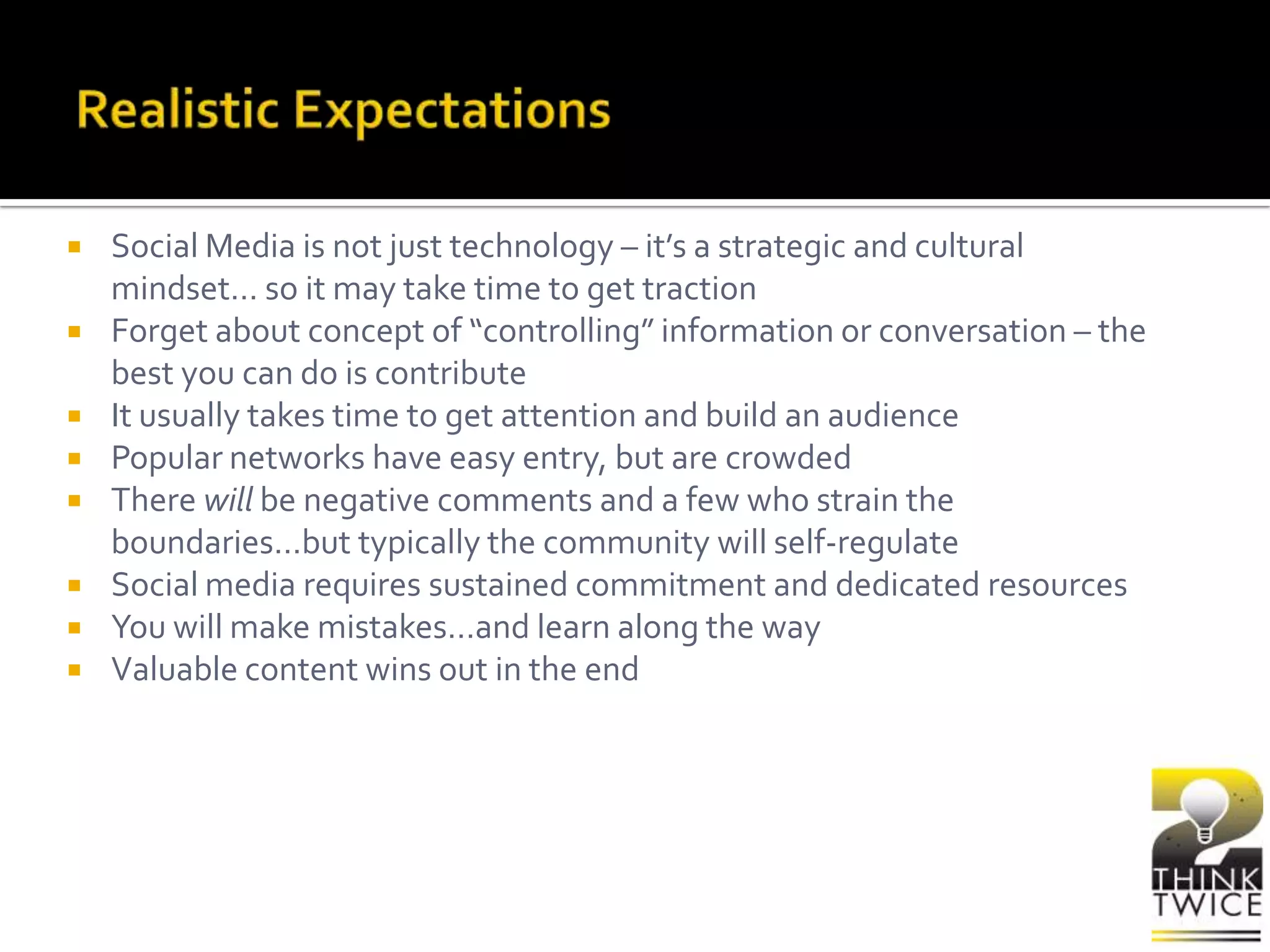 Social Media - Reality Check List | PPT