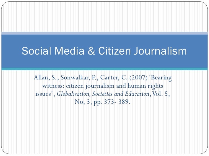 Social media & citizen journalism draft ppt