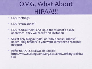 Social Media for Nursing Clinical | PPTX