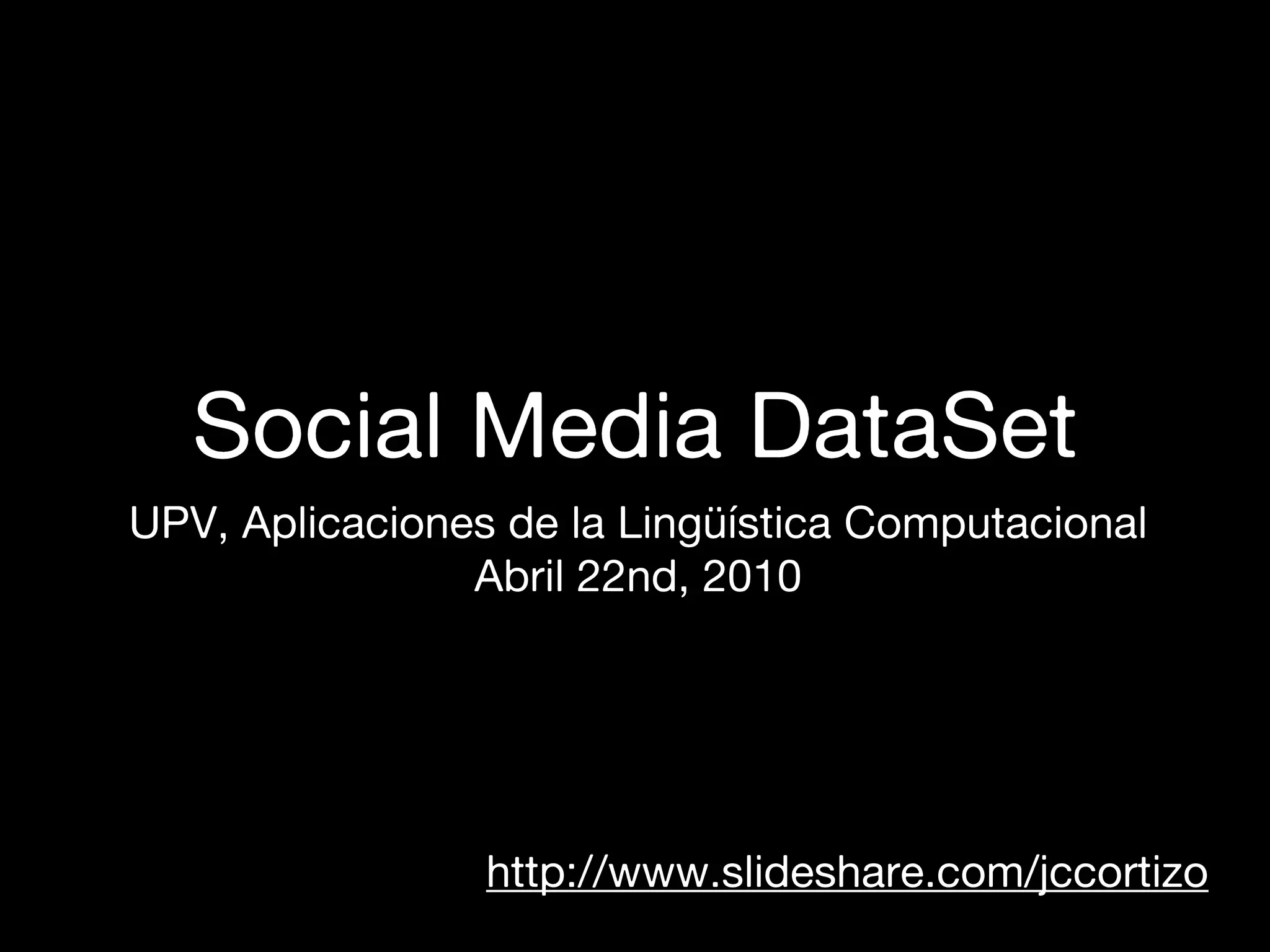 Social Media Dataset | PDF