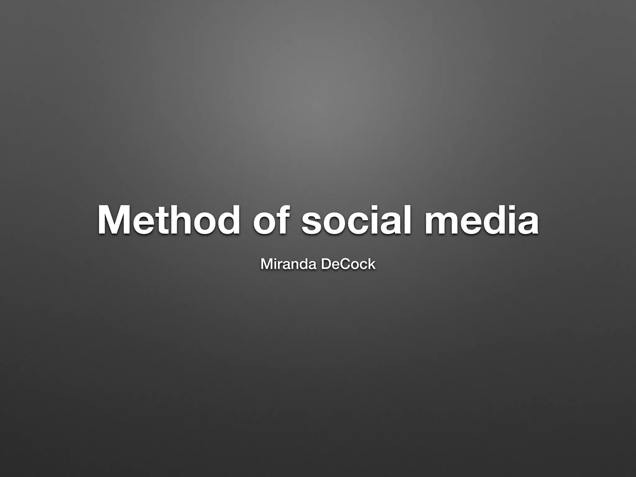 Social media decock | PPT