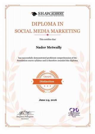 Social media diploma certification | PDF