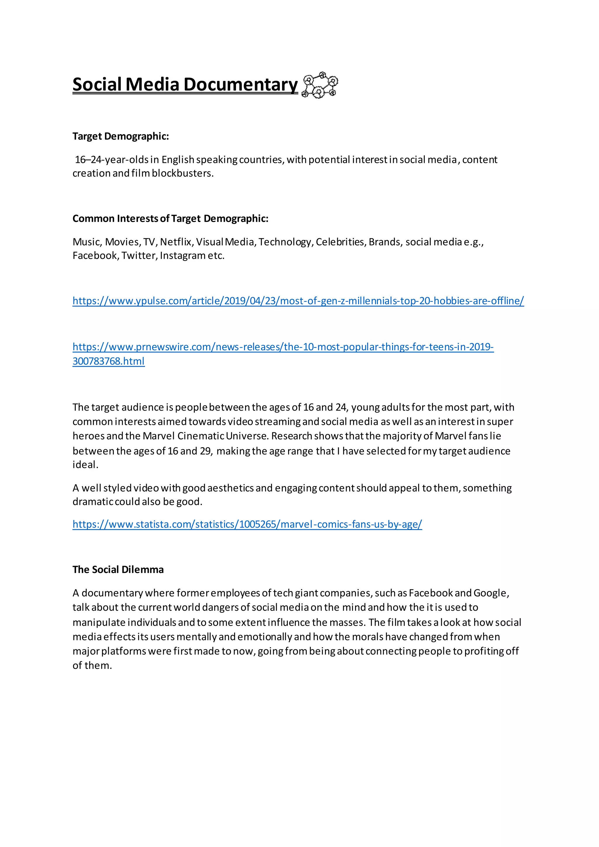 Social media documentary info | PDF