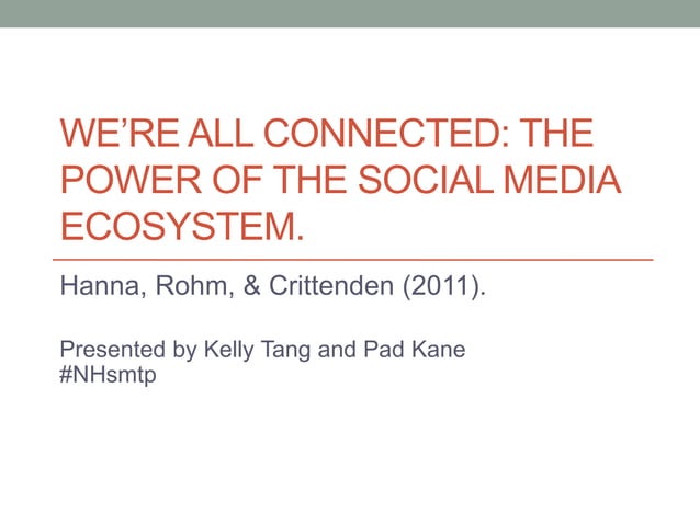 Social media ecosystem presentation | PPT