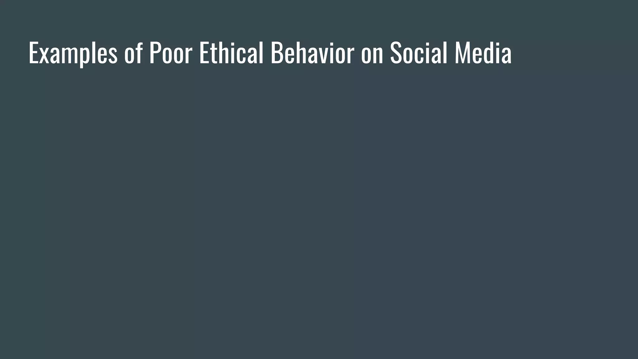 Social Media Ethics Presentation | PPTX