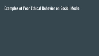 Social Media Ethics Presentation | PPTX