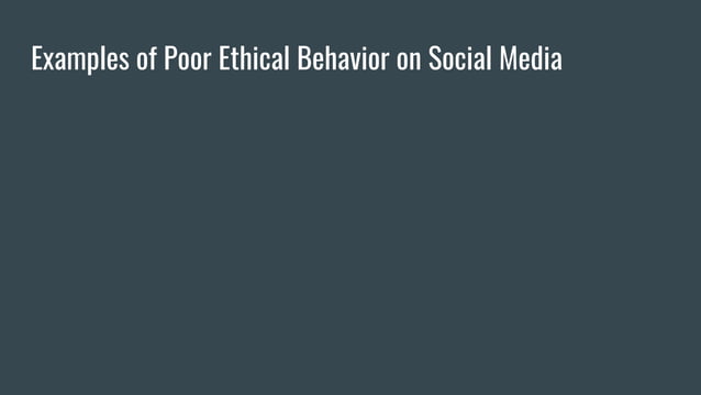 Social Media Ethics Presentation | PPTX