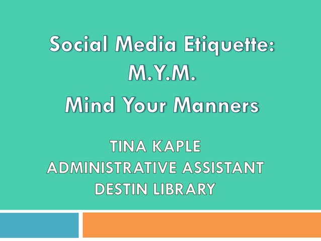 Social media etiquette | PDF