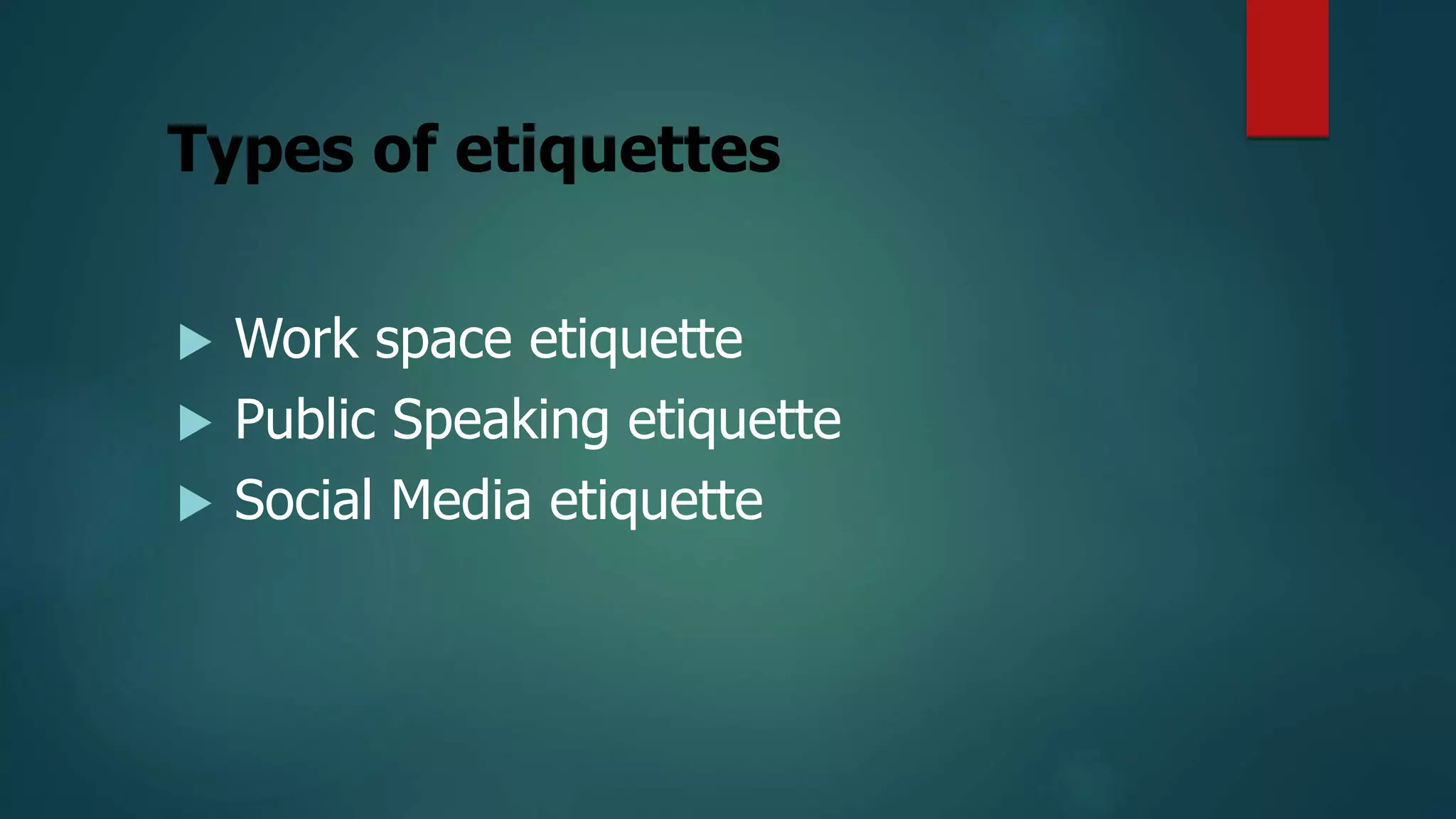 Social media etiquette | PPTX