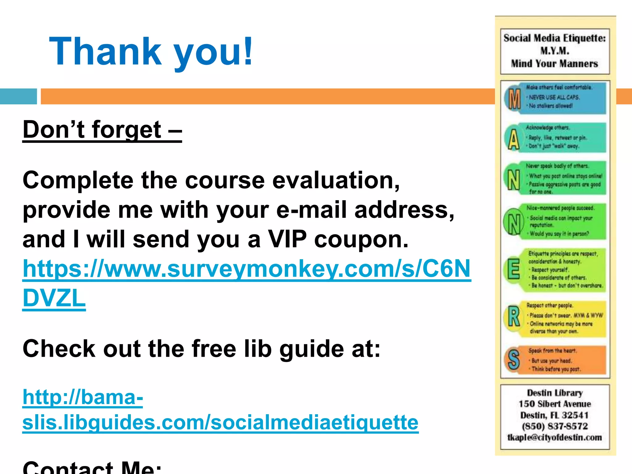 Social Media Etiquette Presentation | PPTX