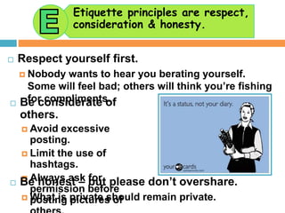 Social Media Etiquette Presentation | PPTX