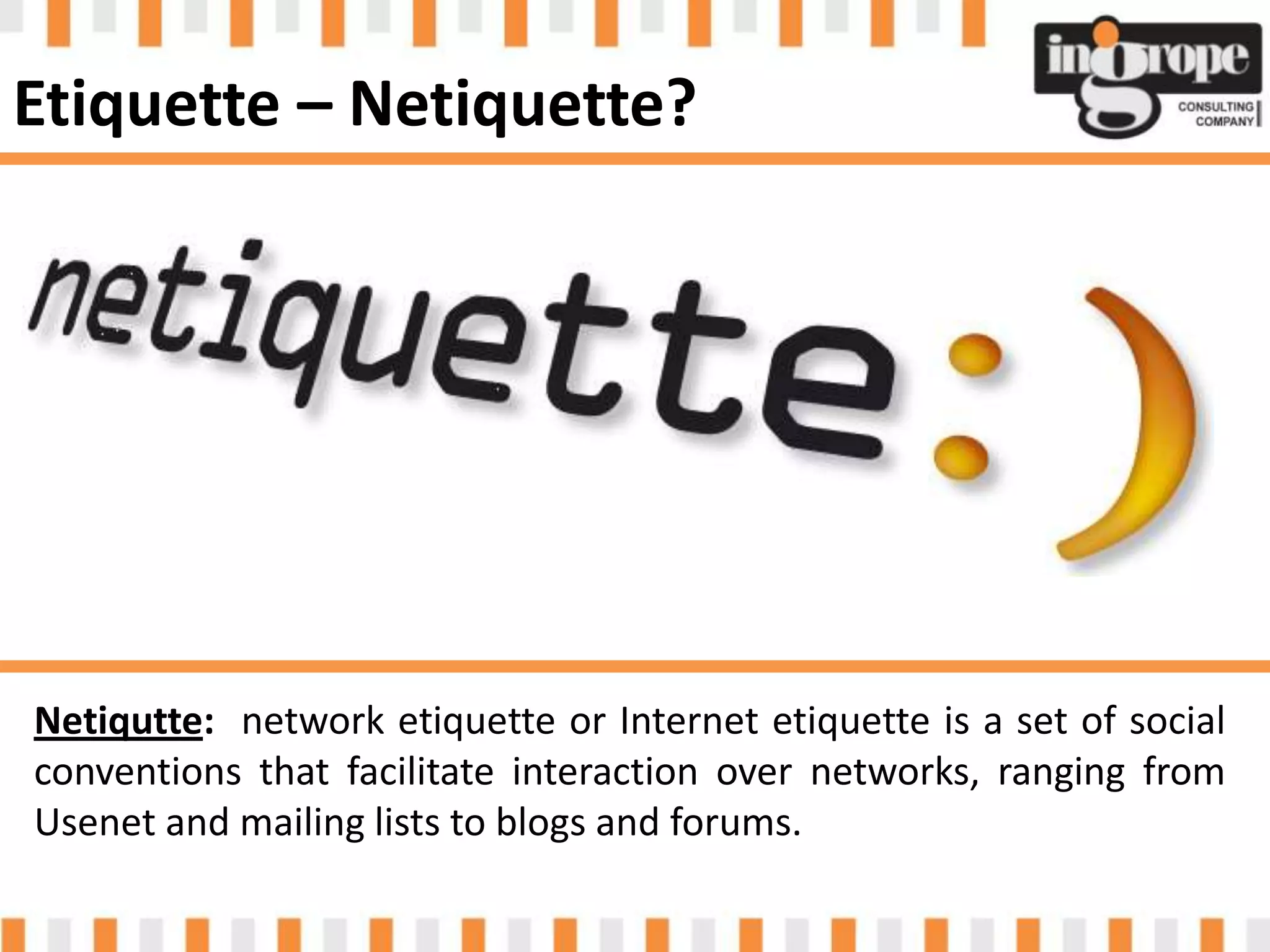 Social media etiquette | PPTX