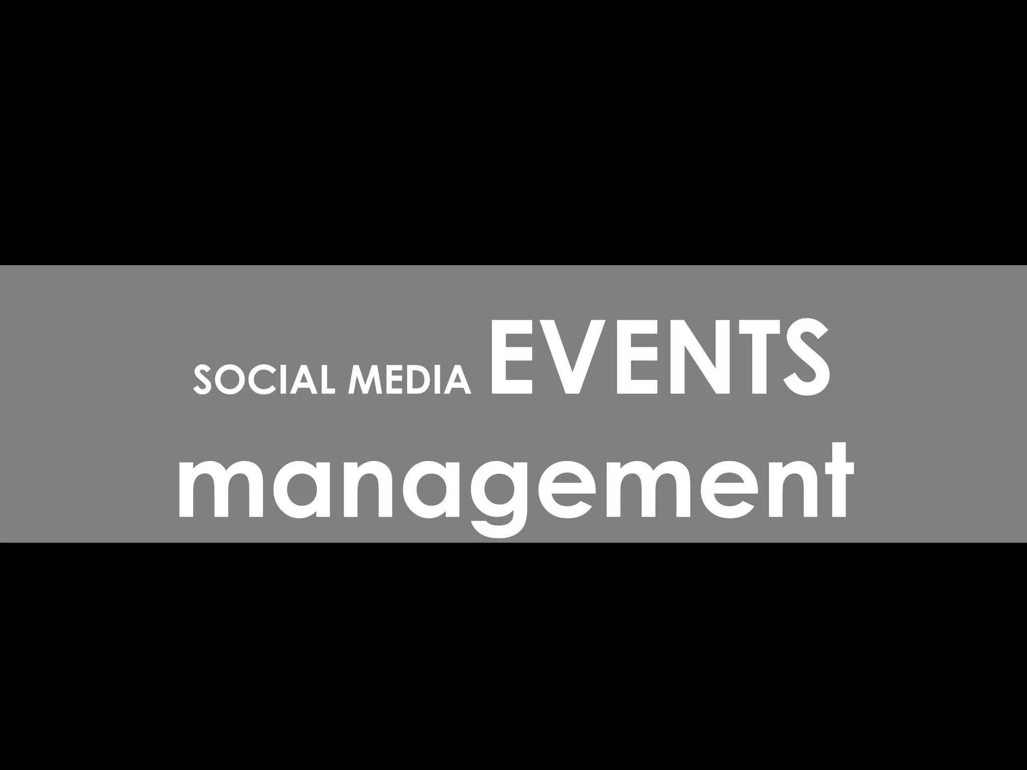 Social media for event management | PPT