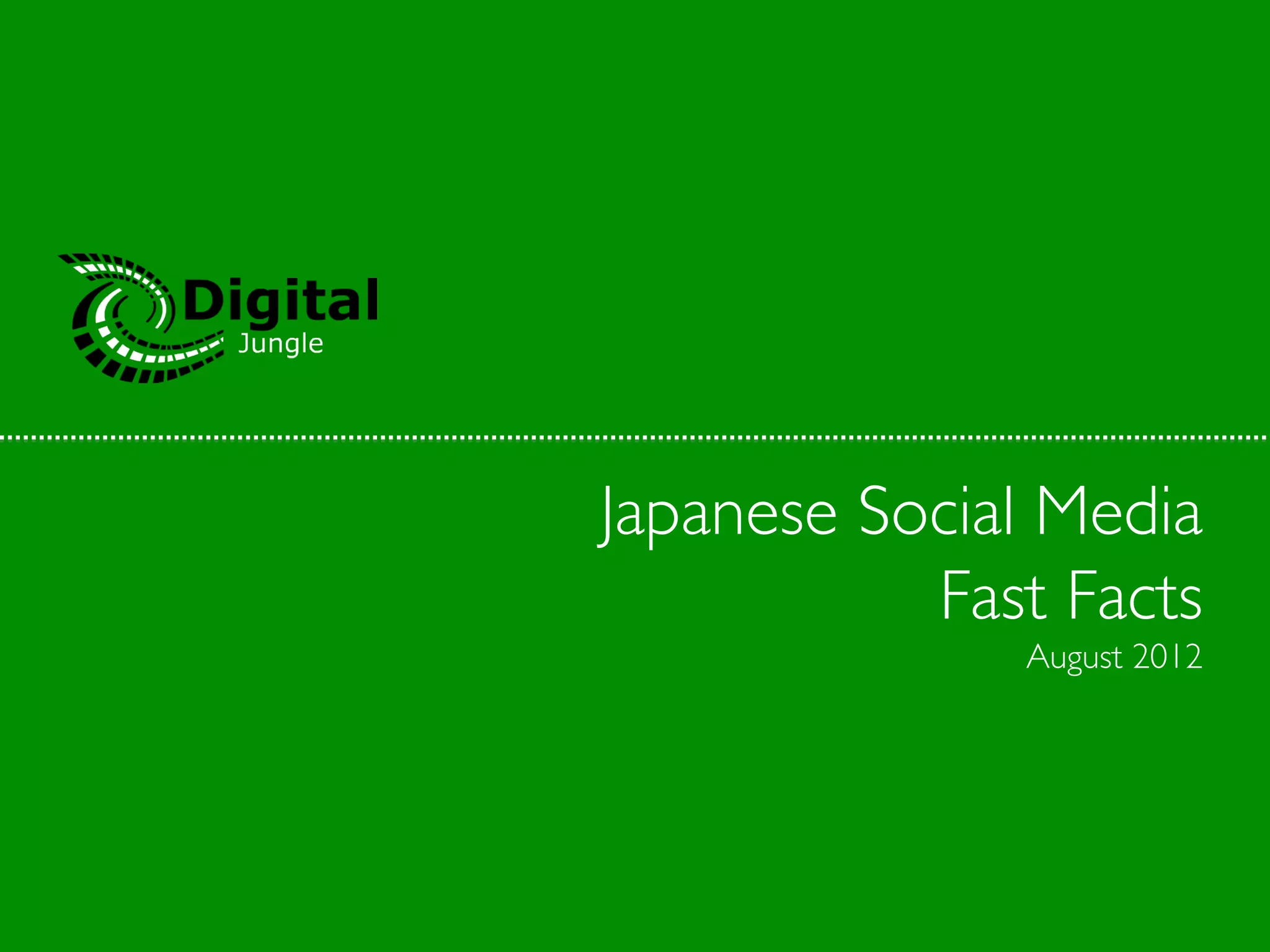Japanese Internet & Social Media Landscape | PDF