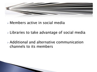 Social media for libraries | PPTX