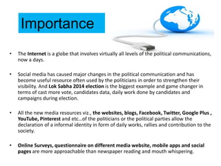 Social media for political campaign in India | PPTX