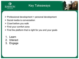 Social Media for Professional Development | PPT