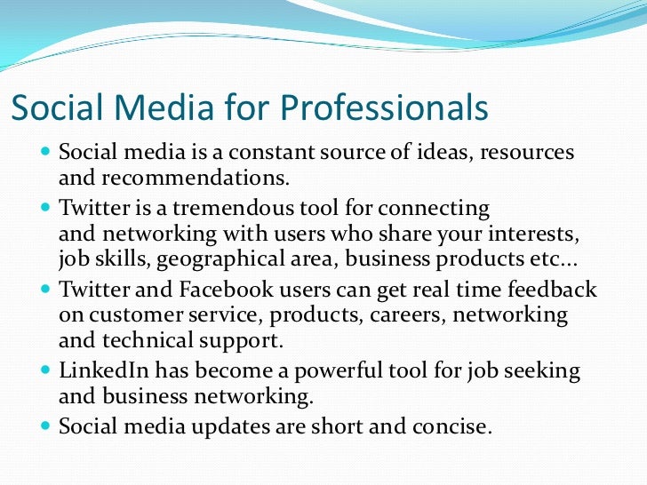 Social Media for Professionals