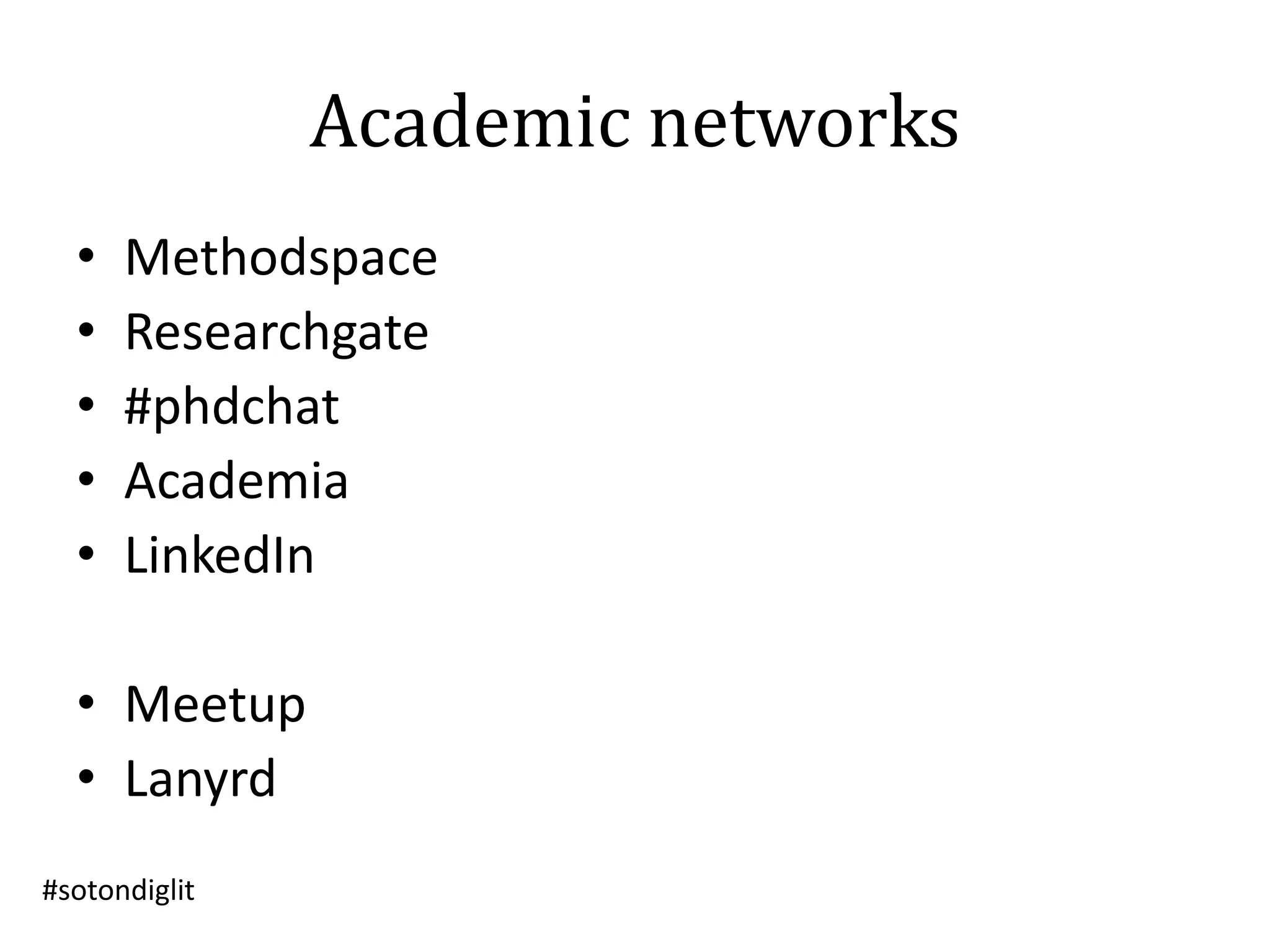 Social media for researchers workshop 071112 | PPTX