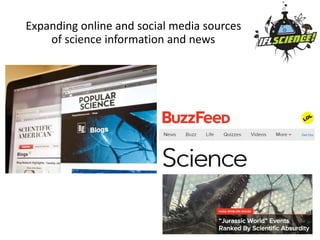 Social media for science communication - URMA Presentation | PPTX