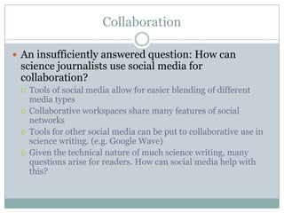 Social media for science writers | PPT
