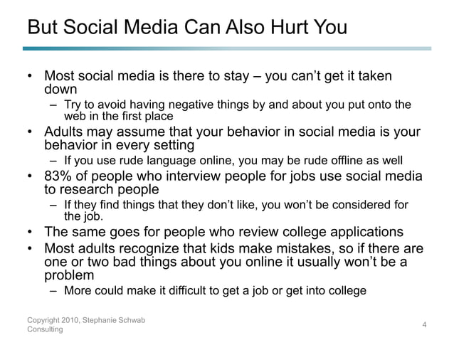 Social Media Smarts for Teens | PPT