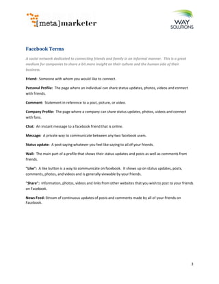 Social Media Glossary of Terms | DOCX