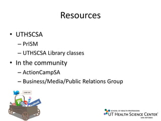 Social media at UTHSCSA_2.09.12