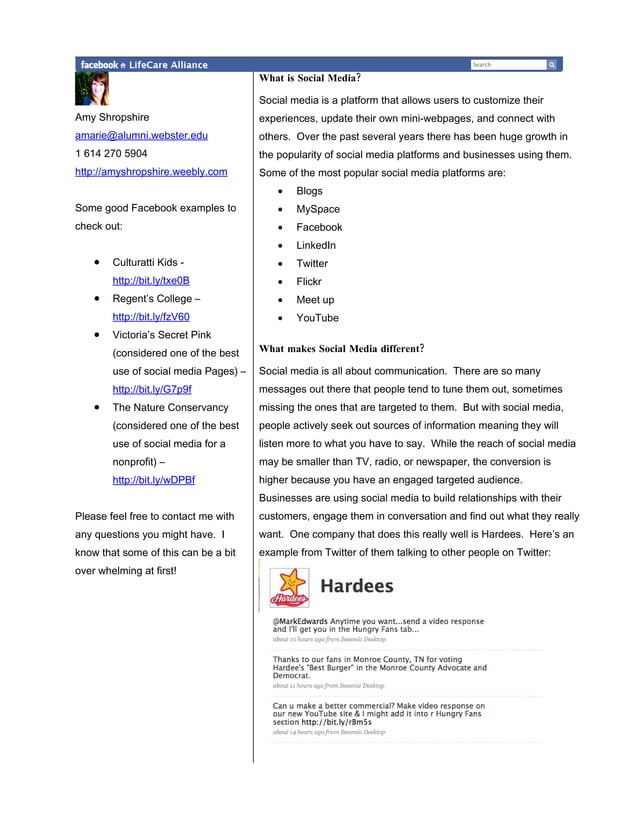 Social Media Guide | DOC | Social Networking | Internet