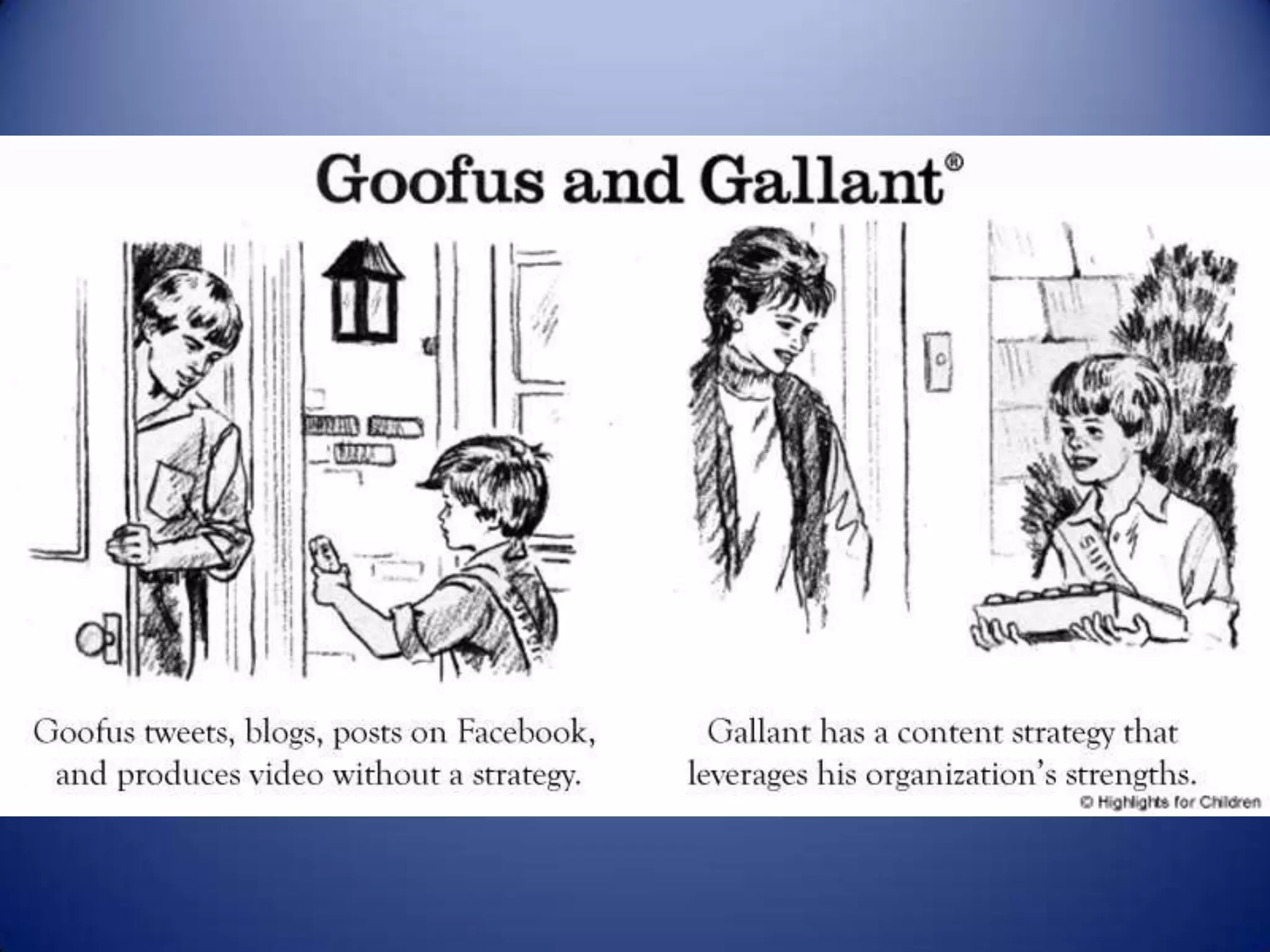 Social Media Guidelines With Goofus And Gallant | PPTX