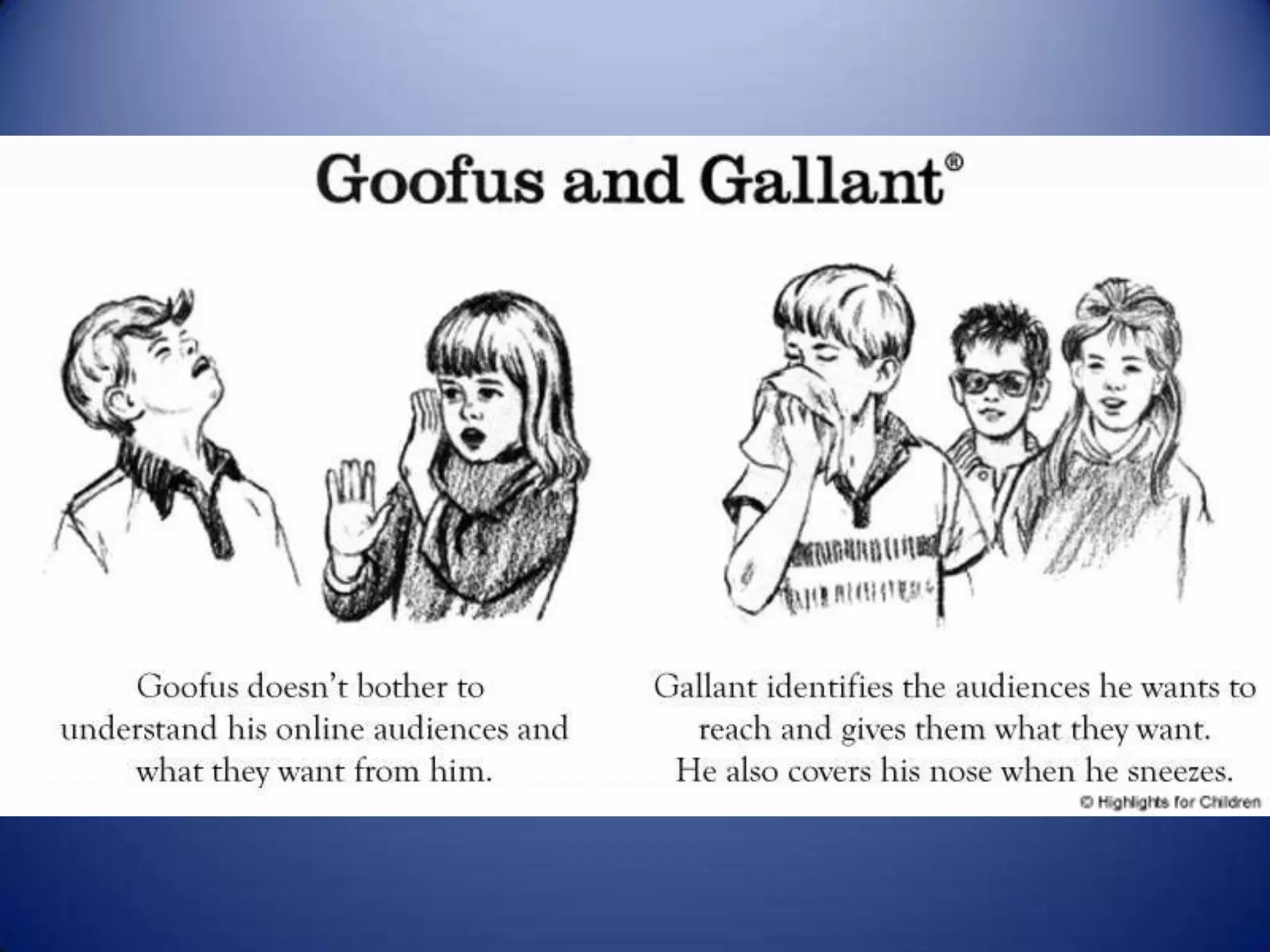 Social Media Guidelines With Goofus And Gallant | PPTX