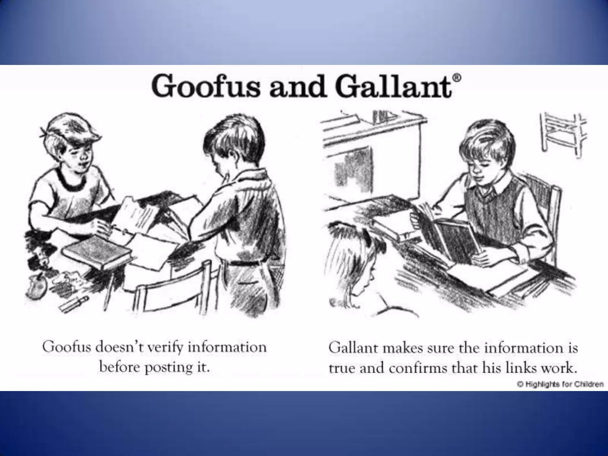 Social Media Guidelines With Goofus And Gallant | PPTX