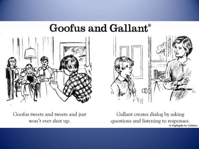 Social Media Guidelines With Goofus And Gallant | PPTX