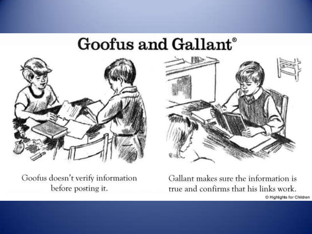 Social Media Guidelines With Goofus And Gallant | PPTX