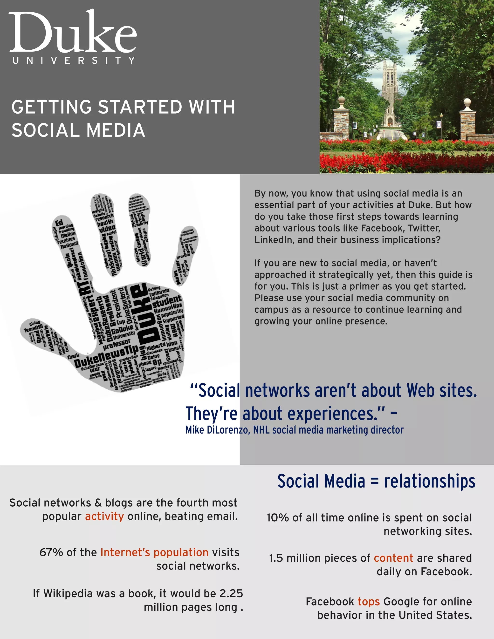 Social mediahandoutfinal | PDF | Internet for Beginners | Internet