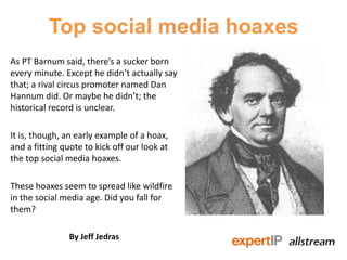 Top social media hoaxes | PPT