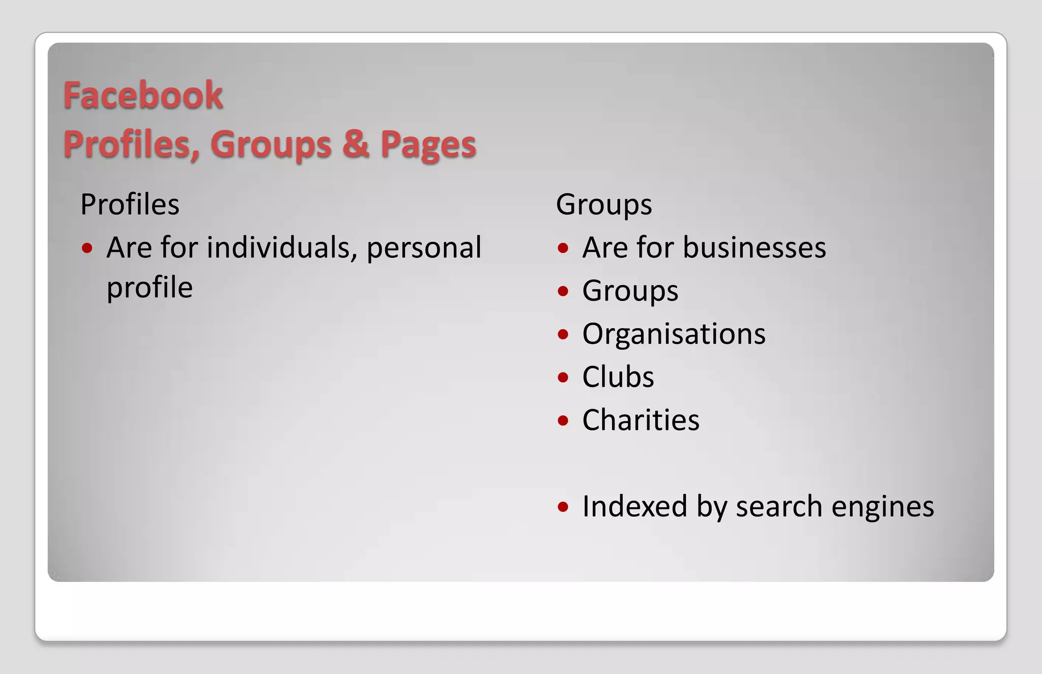 Social media – how it works presentation facebook | PPT