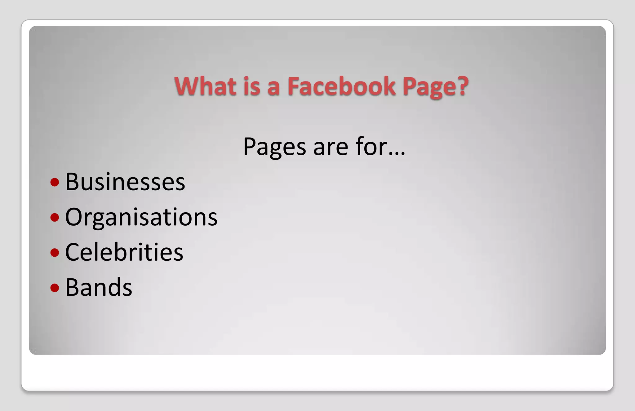 Social media – how it works presentation facebook | PPT