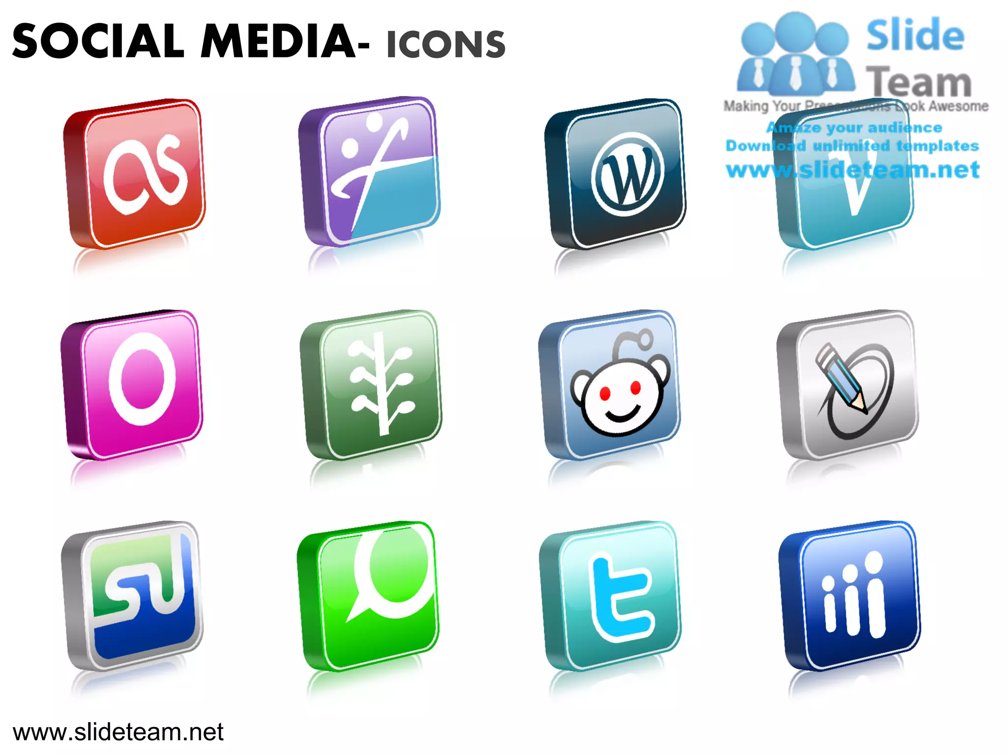Social media icons powerpoint presentation slides. | PDF