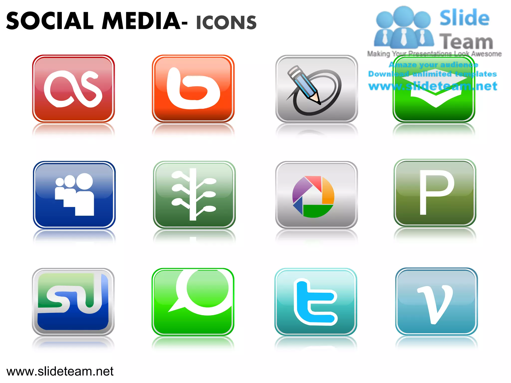 Social media icons powerpoint presentation slides. | PDF